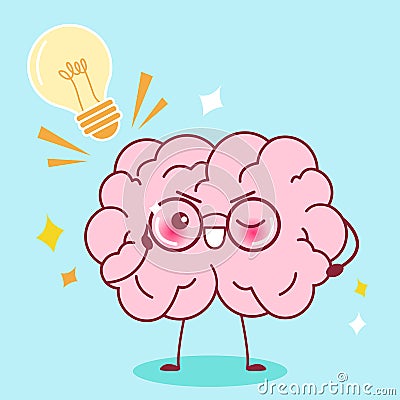 Cute Cartoon Smart Brain Stock Vector - Image: 86062941