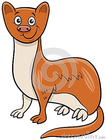 Cute Cartoon Weasel Comic Animal Character Vector Illustration ...