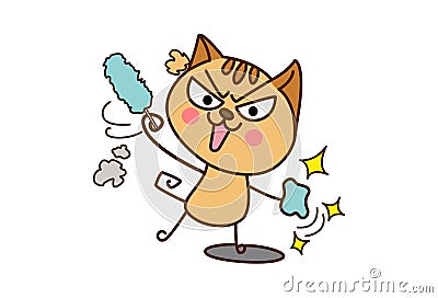 Cute Cat Angry Sticker Stock Photo | CartoonDealer.com #88960416