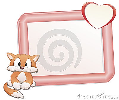 Cute Cat With Frame Royalty Free Stock Image - Image: 21473696