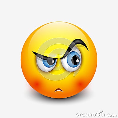 Cute Curious Emoticon, Emoji - Vector Illustration | CartoonDealer.com ...