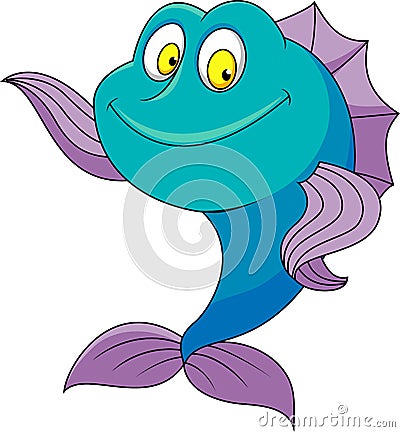 Cute Fish Cartoon Waving Stock Photos - Image: 30903723