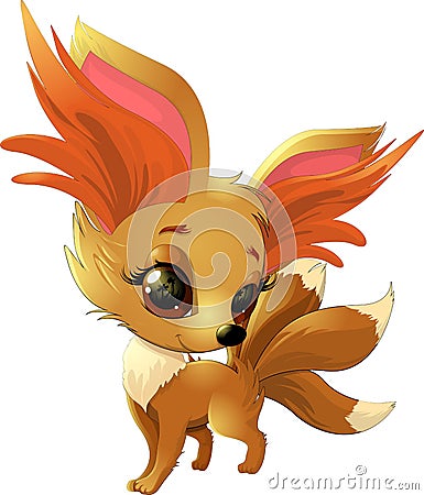 Cute Fox Pokemon Cartoon Vector | CartoonDealer.com #80263909