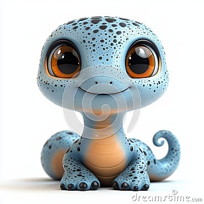 Cute Happy Hydra Isolated On White Background, Cartoon Character ...