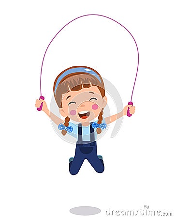 Cute And Happy Kids Jumping Rope Stock Image | CartoonDealer.com #302381311
