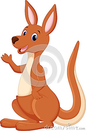 Funny kangaroo cartoon stock illustration. Illustration of kangaroo ...