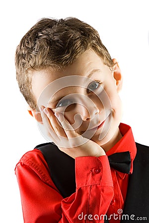 Cute Kid Thinking Stock Image | CartoonDealer.com #8862505
