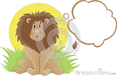 Cute Lion Thinker Royalty Free Stock Image - Image: 15146586