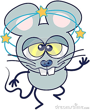 Cute Mouse Feeling Extremely Dizzy Cartoon Vector | CartoonDealer.com ...