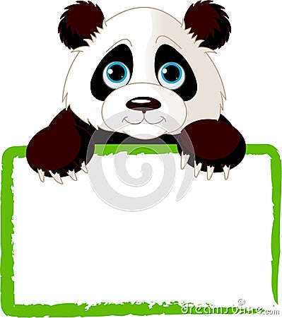 Cute Panda Card Stock Image - Image: 20823001