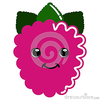 Cute Raspberry Emoticon Cartoon Vector | CartoonDealer.com #117593167