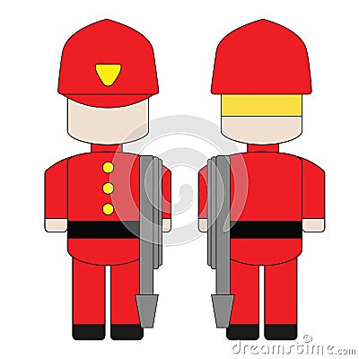 Cute Simple Cartoon Of A Fireman | CartoonDealer.com #76546217