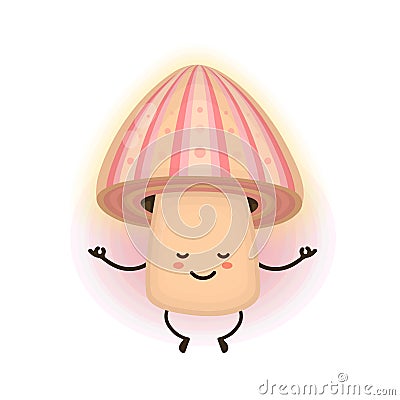 Cute Smiling Happy Magic Psilocybin Cartoon Vector | CartoonDealer.com ...