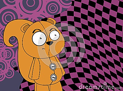 Cute Squirrel Plush Cartoon Background | CartoonDealer.com #59442801