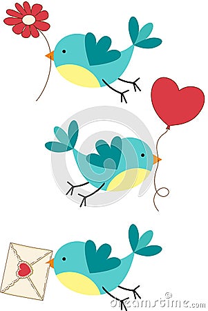 Cute Three Love Birds Stock Photos - Image: 34807823
