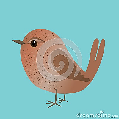 A Cute Wren Cartoon Illustration | CartoonDealer.com #178422812