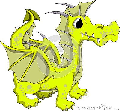 Cute Yellow Dragon Cartoon Royalty Free Stock Images - Image: 30892579