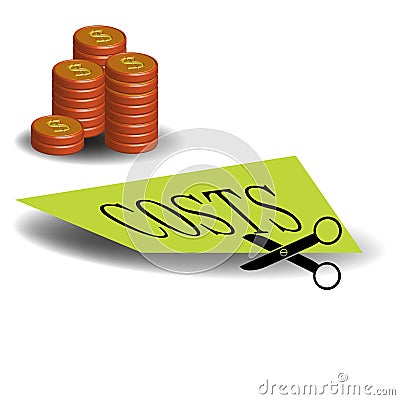 Cutting Costs Vector Illustration | CartoonDealer.com #29085328