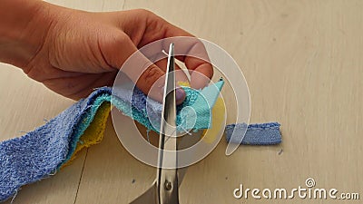 Cutting with the scissors stock video. Video of presentation - 78373755