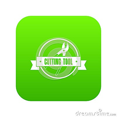 Cutting Tool Icon Green Vector | CartoonDealer.com #134317550