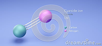 Cyanide Ion, Molecular Structures, 3d Model, Structural Chemical ...