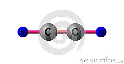 Cyanogen Molecular Structure Isolated On White Royalty-Free ...