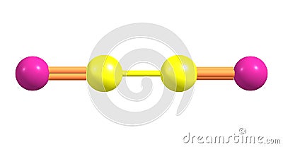Cyanogen Molecular Structure Isolated On White Stock Illustration ...