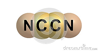 Cyanogen Molecular Structure Isolated On White Royalty-Free ...