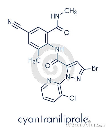 Cyantraniliprole Insecticide Molecule Ryanoid Class. Skeletal Formula ...