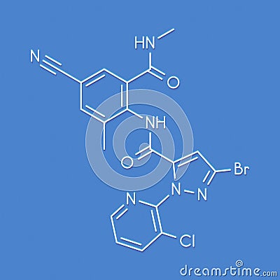 Cyantraniliprole Insecticide Molecule Ryanoid Class. Skeletal Formula ...
