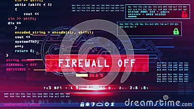 Cyber Attack and Breaks Computer Security on Screen Stock Video - Video of cyber, animation ...