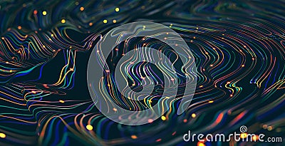 Cyber Funnel, Data Vortex, Neural Network, Linear Entanglement 3d ...