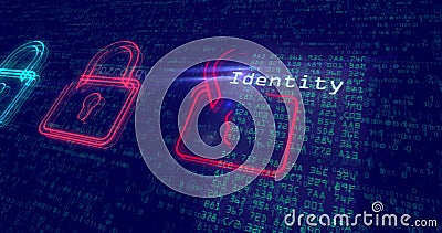 Cyber Security Animation with Padlocks Stock Video - Video of fraud ...