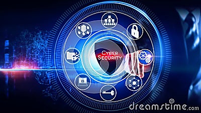 Cyber Security Icon Rotating Wheel Concept Rotating Wheel with Icon ...