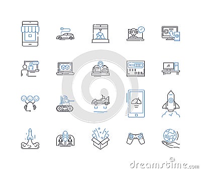 Cybernetic Systems Line Icons Collection. Robotics, Artificial ...