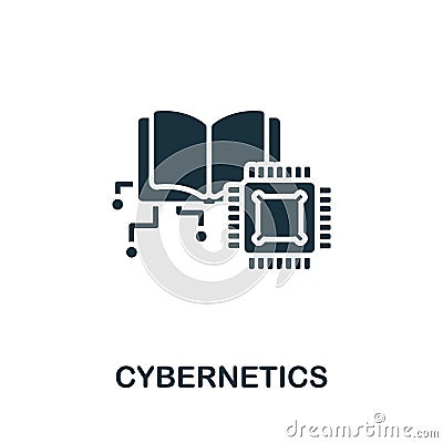 Cybernetics Icon. Monochrome Simple Line Future Technology Icon For ...