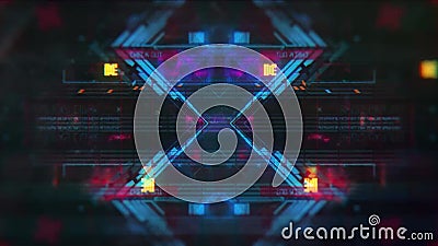 Cyberpunk Animation Background Abstract Techno Stock Video - Video of ...