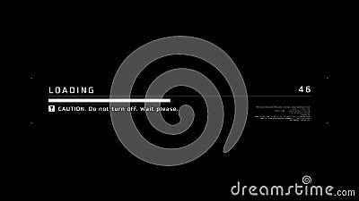 Cyberpunk Style Loading Animation. Loading Bar with Glitch and Noise Effect. Stock Video - Video ...