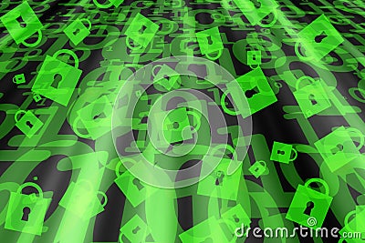 Cybersecurity Background, Green Digital Cyber Security Stock Photo ...