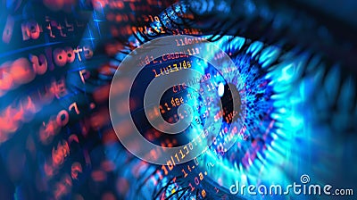 Cybersecurity Concept Digital Animation, Code Execution, Network Traffic, Database Security Scan ...