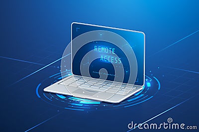 Cybersecurity Remote Access VPN Encryption Authentication Cloud Software Network On Firewall ...