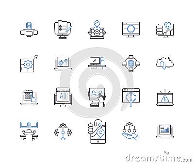 Cybersecurity Science Line Icons Collection. Encryption, Firewalls, Malware, Authentication ...