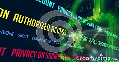 Cyberspace Safety in Digital World Stock Video - Video of communication ...