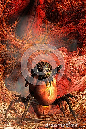 Cyborg Evil Robot Stock Illustration - Image: 61301875