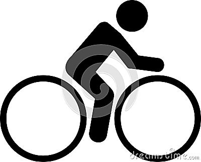 Cycling Pictogram Stock Photo - Image: 85845953