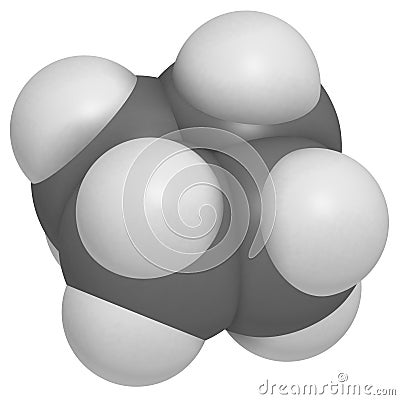 Cyclobutane Cyclic Alkane Cycloalkane Molecule. Stock Photo ...