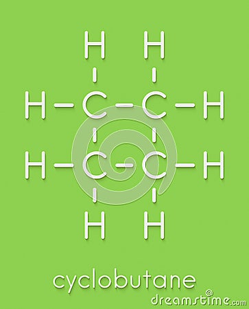 Cyclobutane Cyclic Alkane Cycloalkane Molecule. Skeletal Formula. Stock ...