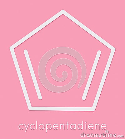 Cyclopentadiene Molecule. Skeletal Formula. Stock Photography ...