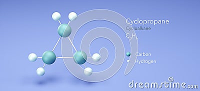 Cyclopropane, Molecular Structures, Cycloalkane, 3d Model, Structural ...