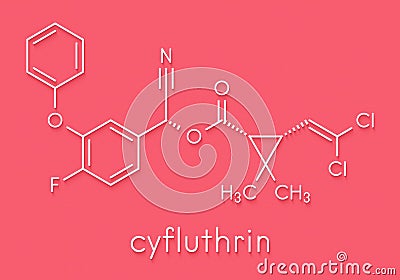 Cyfluthrin Insecticide Molecule. Skeletal Formula. Stock Image ...